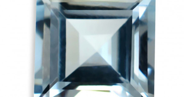 4mm SQUARE AQUAMARINE AA