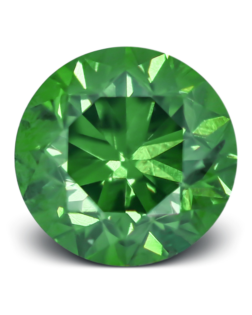 1.2mm ROUND COLOR ENHANCED DIAMOND EMERALD GREEN
