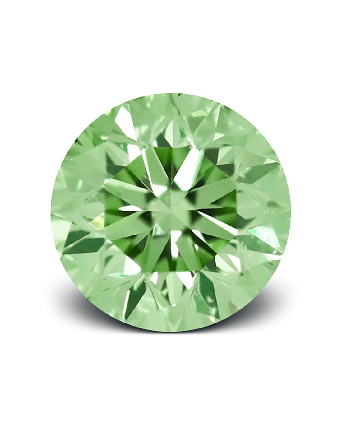 2.0mm ROUND COLOR ENHANCED DIAMOND MINT GREEN