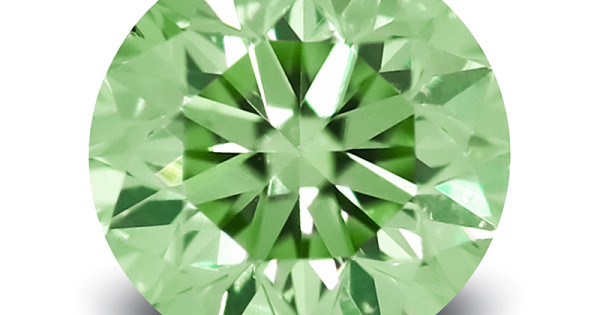 2.0mm ROUND COLOR ENHANCED DIAMOND MINT GREEN
