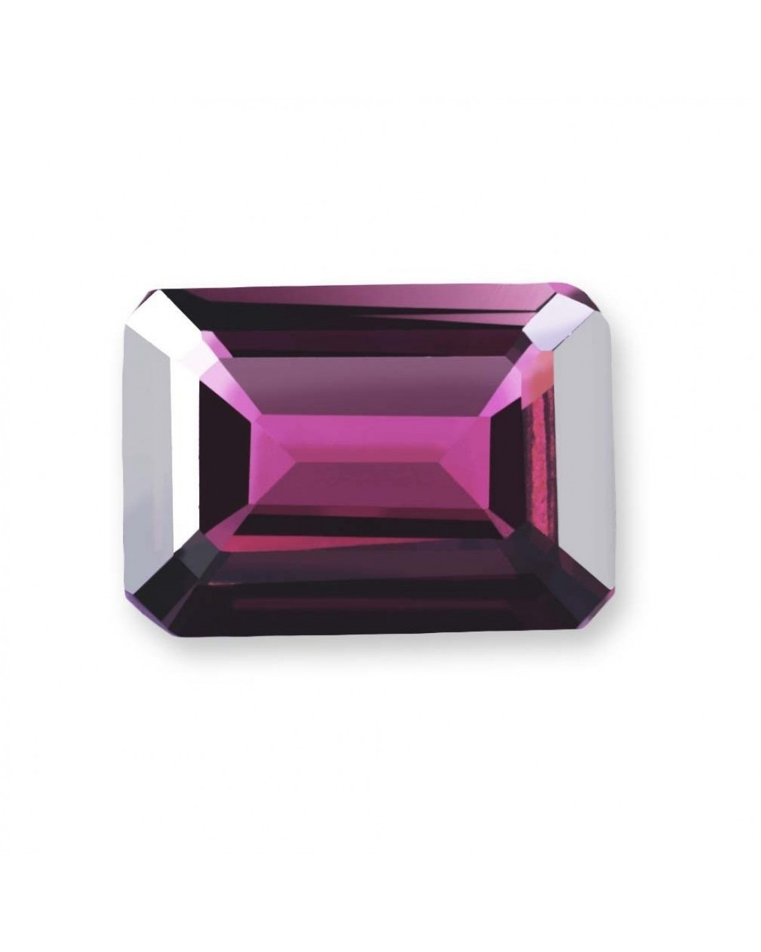 12X10mm EMERALD CUT RHODOLITE GARNET AAA