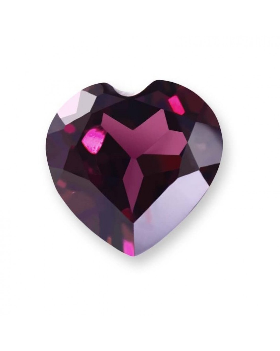 8mm HEART RHODOLITE GARNET AAA