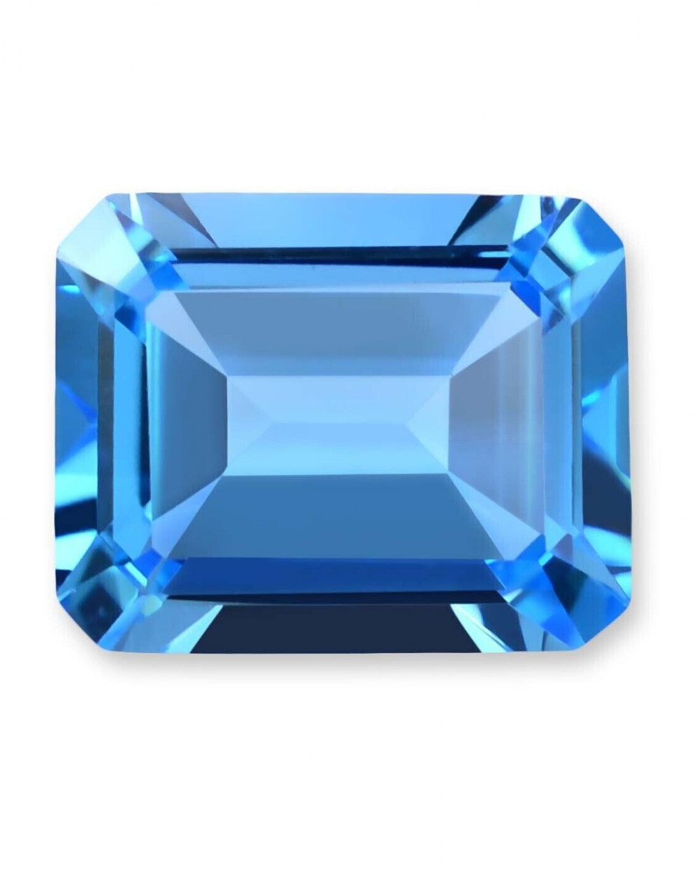 20X15mm EMERALD CUT SWISS BLUE TOPAZ AAA