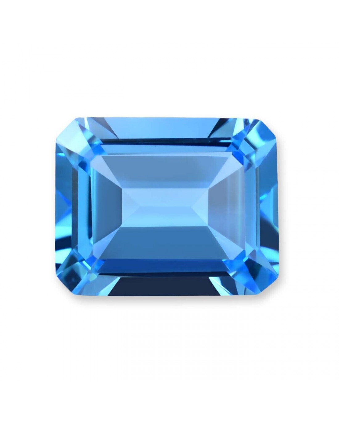 20X15mm EMERALD CUT SWISS BLUE TOPAZ AAA