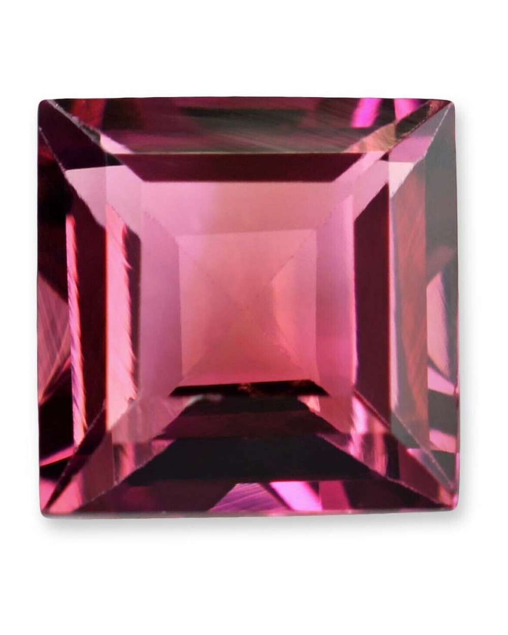6mm SQUARE PINK TOURMALINE AAA
