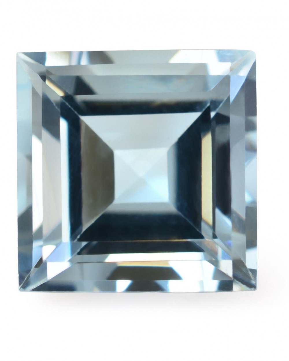 4mm SQUARE AQUAMARINE A