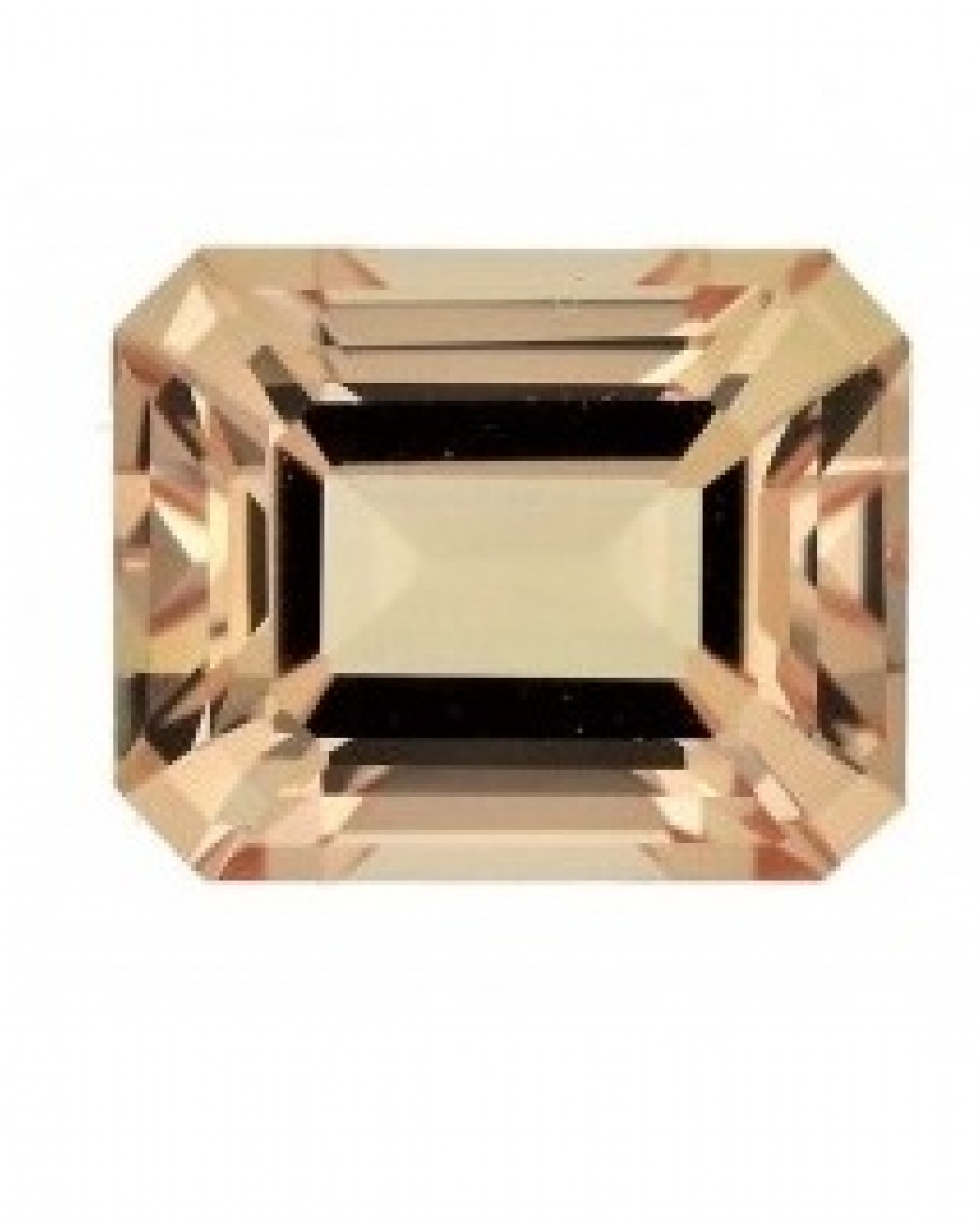 8X6mm EMERALD CUT LAB-GROWN CHAMPAGNE SAPPHIRE
