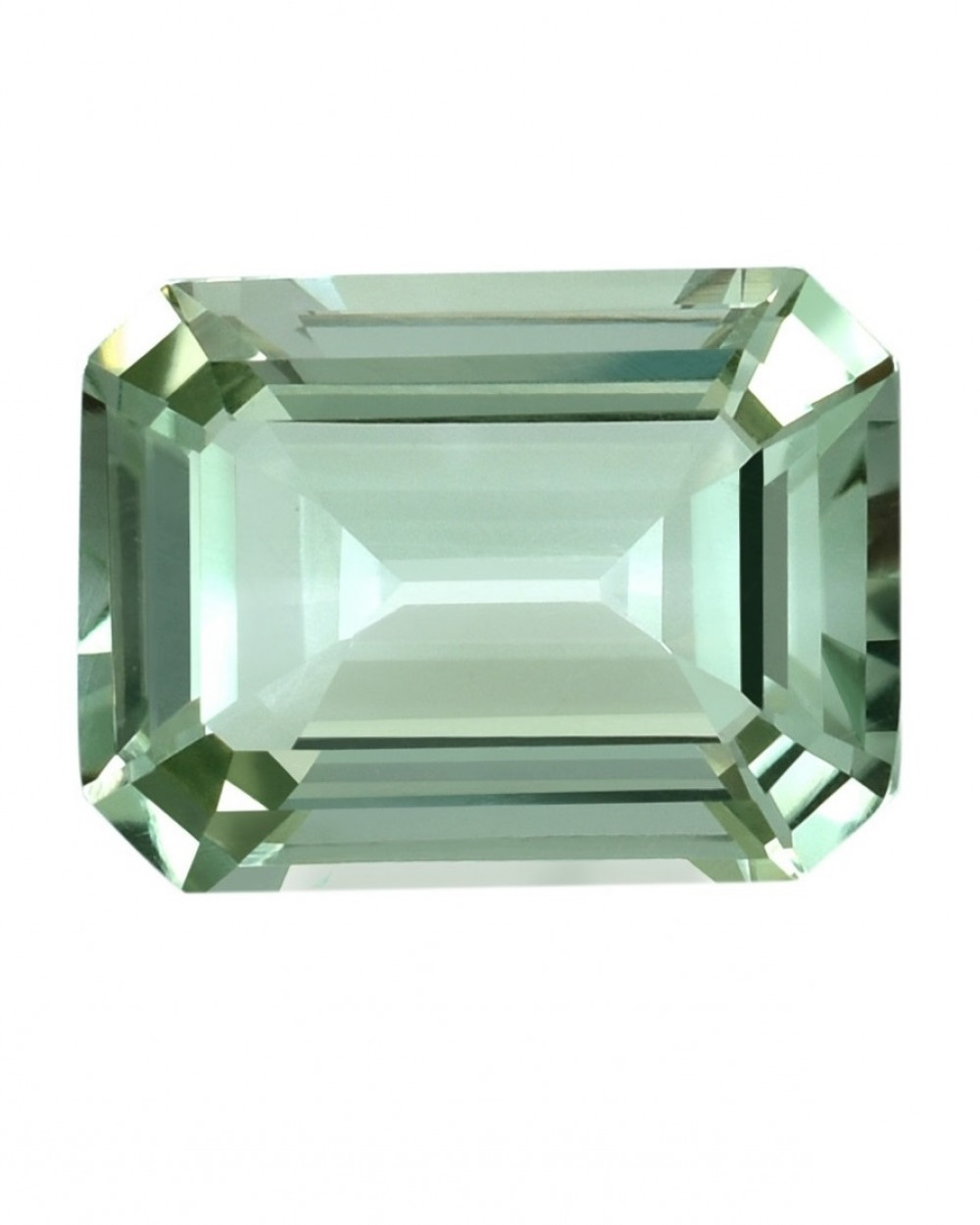 10X8mm EMERALD CUT GREEN AMETHYST AAA