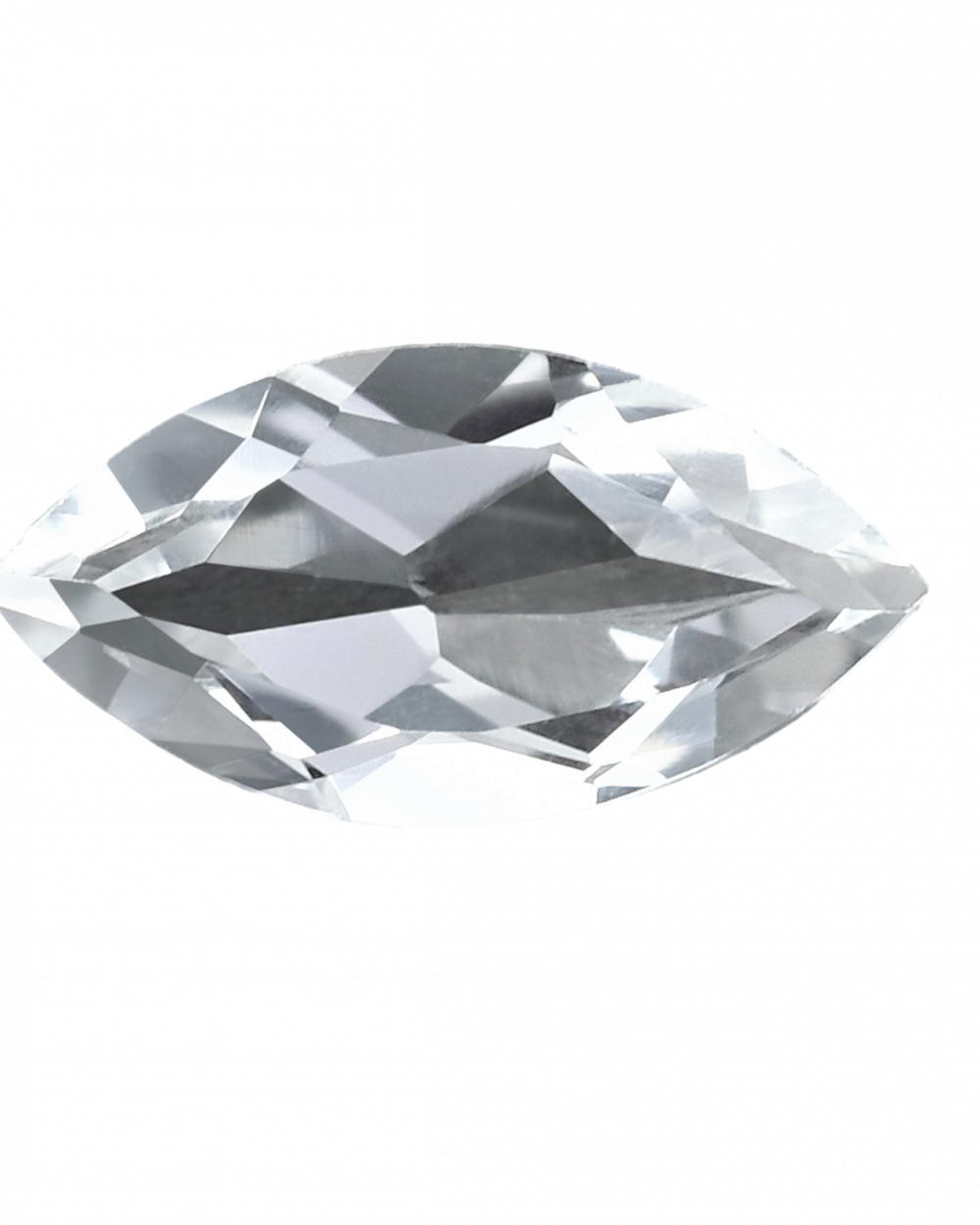 10X5mm MARQUISE LAB-GROWN WHITE SAPPHIRE